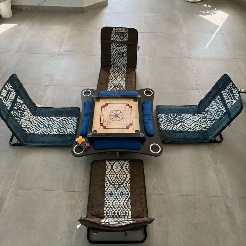 Floor Carrom Table with Chairs | Games Carnival | لمات | LAMAT